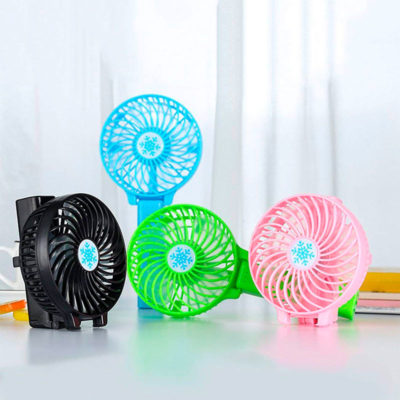 Mini Abanico Portátil de Mano | Ventilador Recargable con Base Ajustable